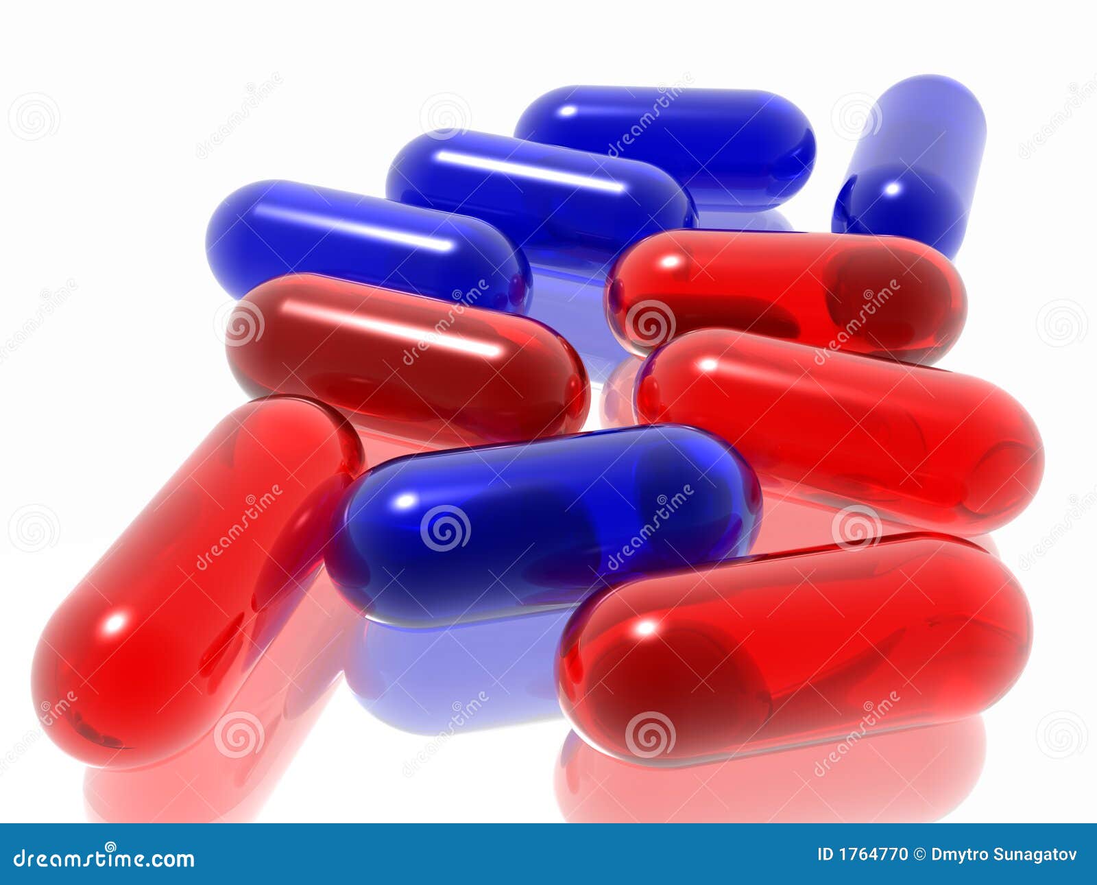 Red and blue pills stock illustration. Illustration of prescriptions ...