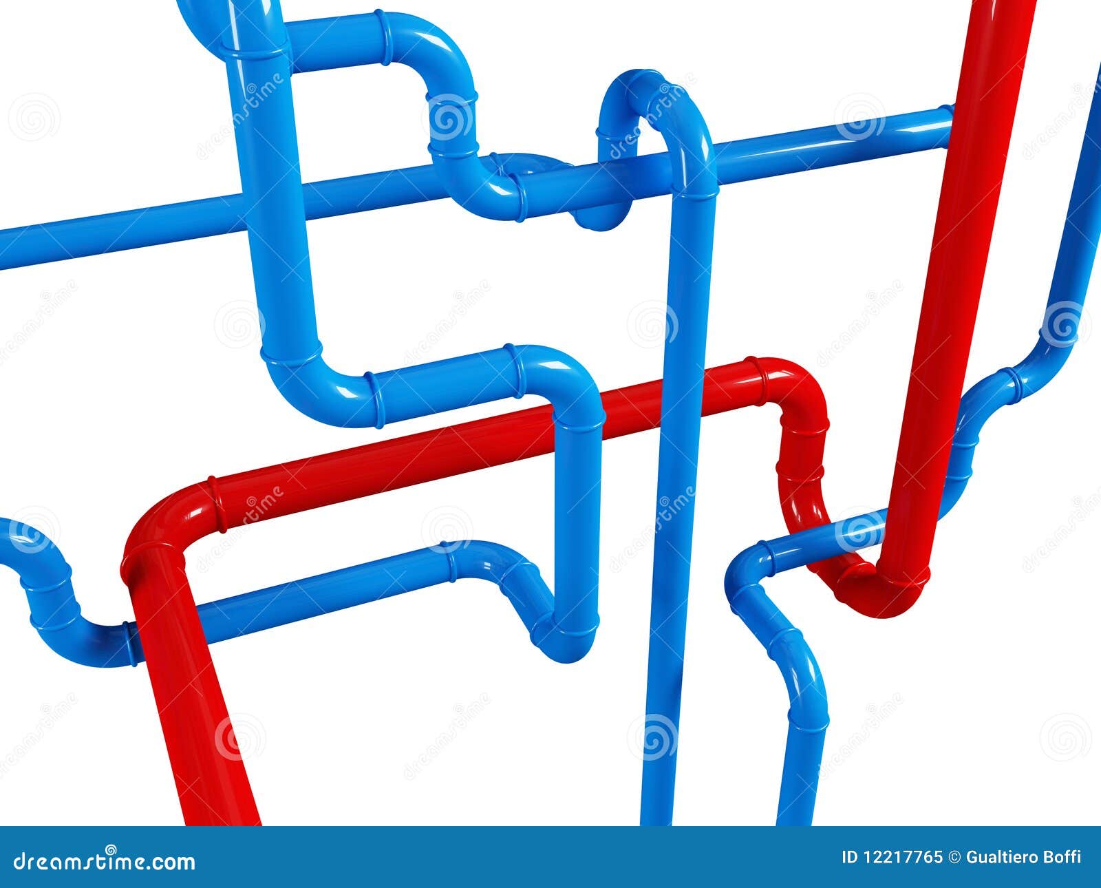 Red and Blue Pipe Background Stock Image - Image of connection, iron ...