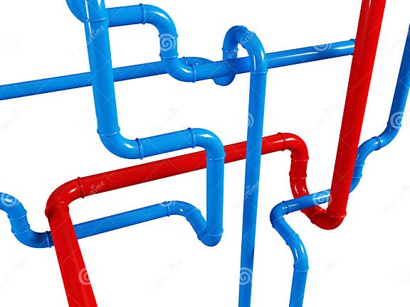 Red and Blue Pipe Background Stock Image - Image of connection, iron ...