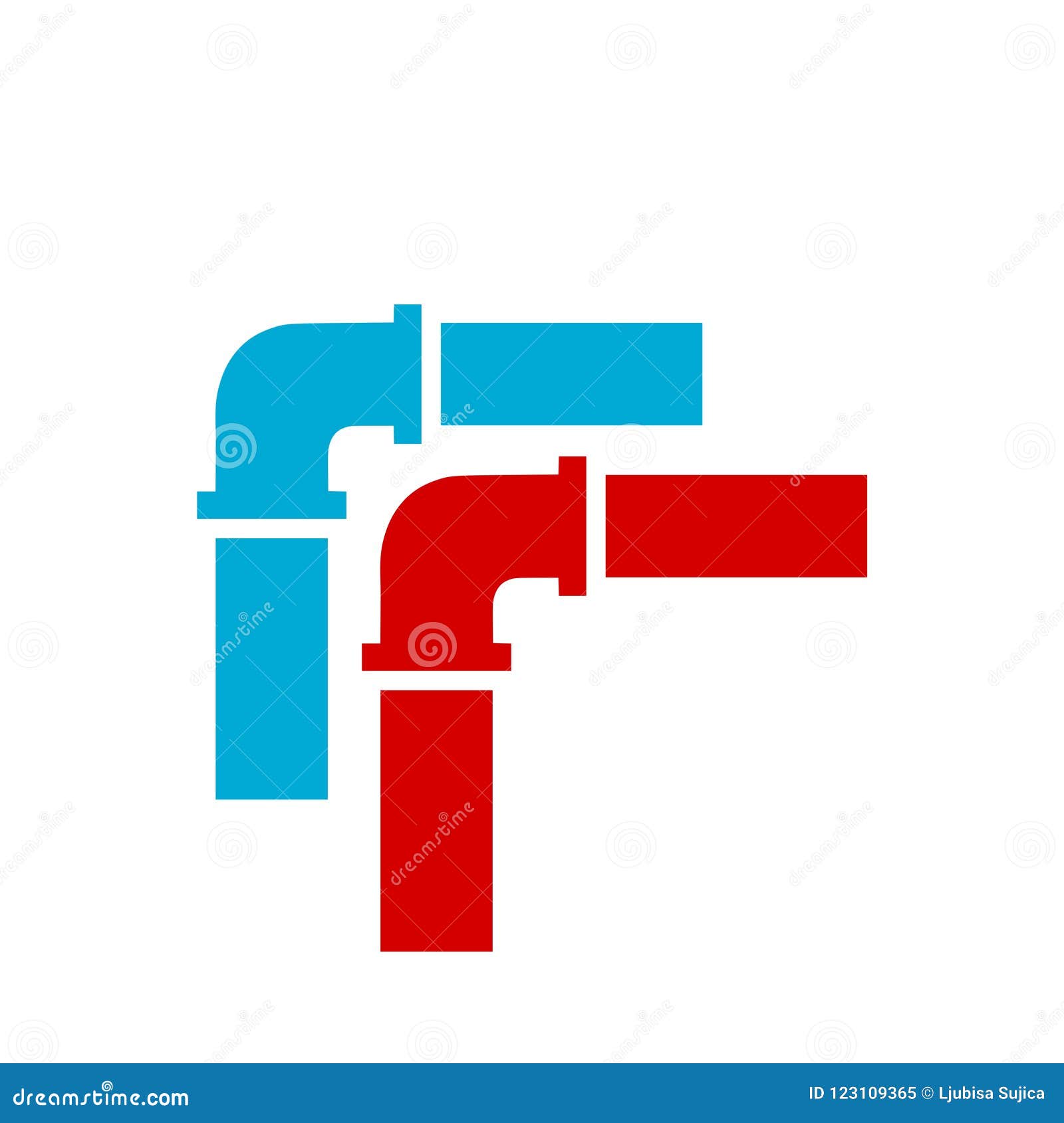 Red and Blue Pipelines Icon Stock Vector - Illustration of petrol ...