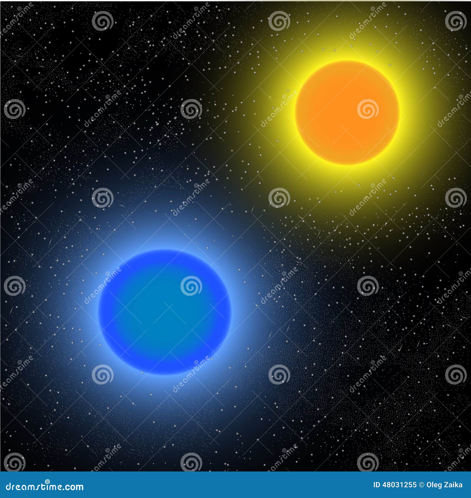 Red and blue planet stock illustration. Illustration of milky - 48031255