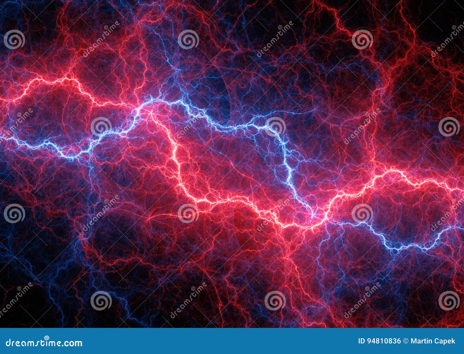 Red and blue plasma stock illustration. Illustration of flash - 94810836
