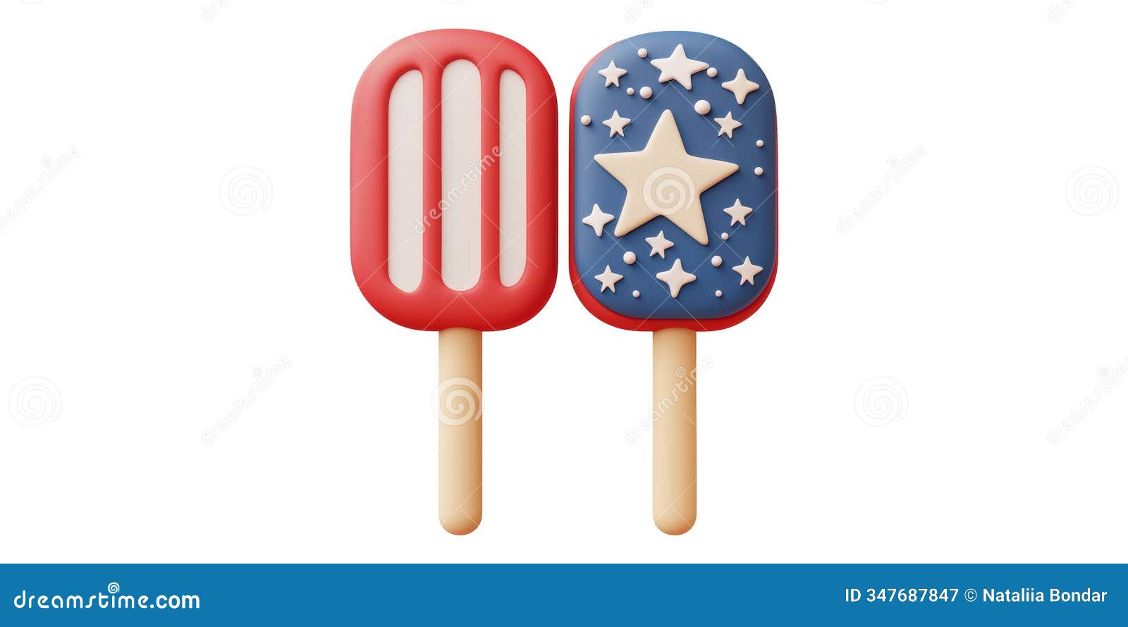 Red and Blue Popsicles Isolated on Transparent Background Stock ...