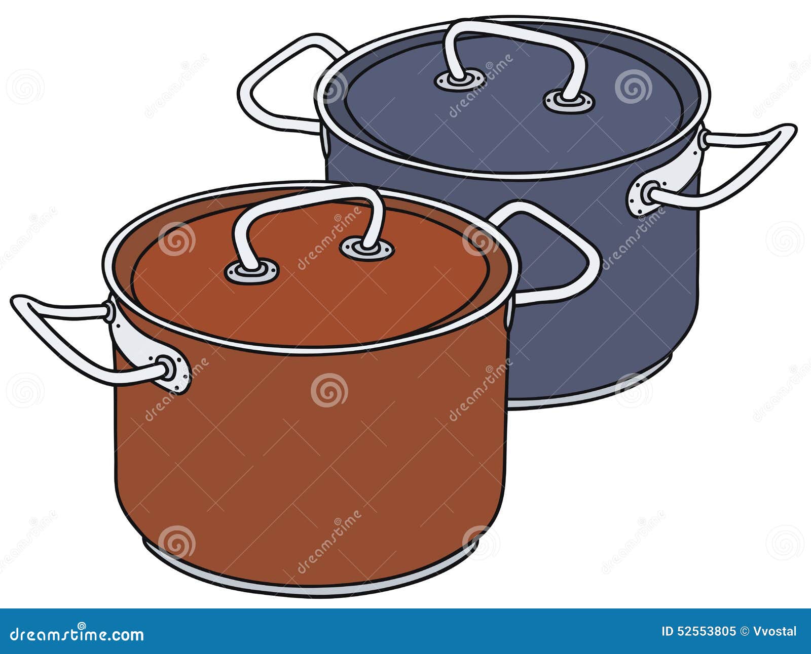 Red and blue pots stock vector. Illustration of food - 52553805