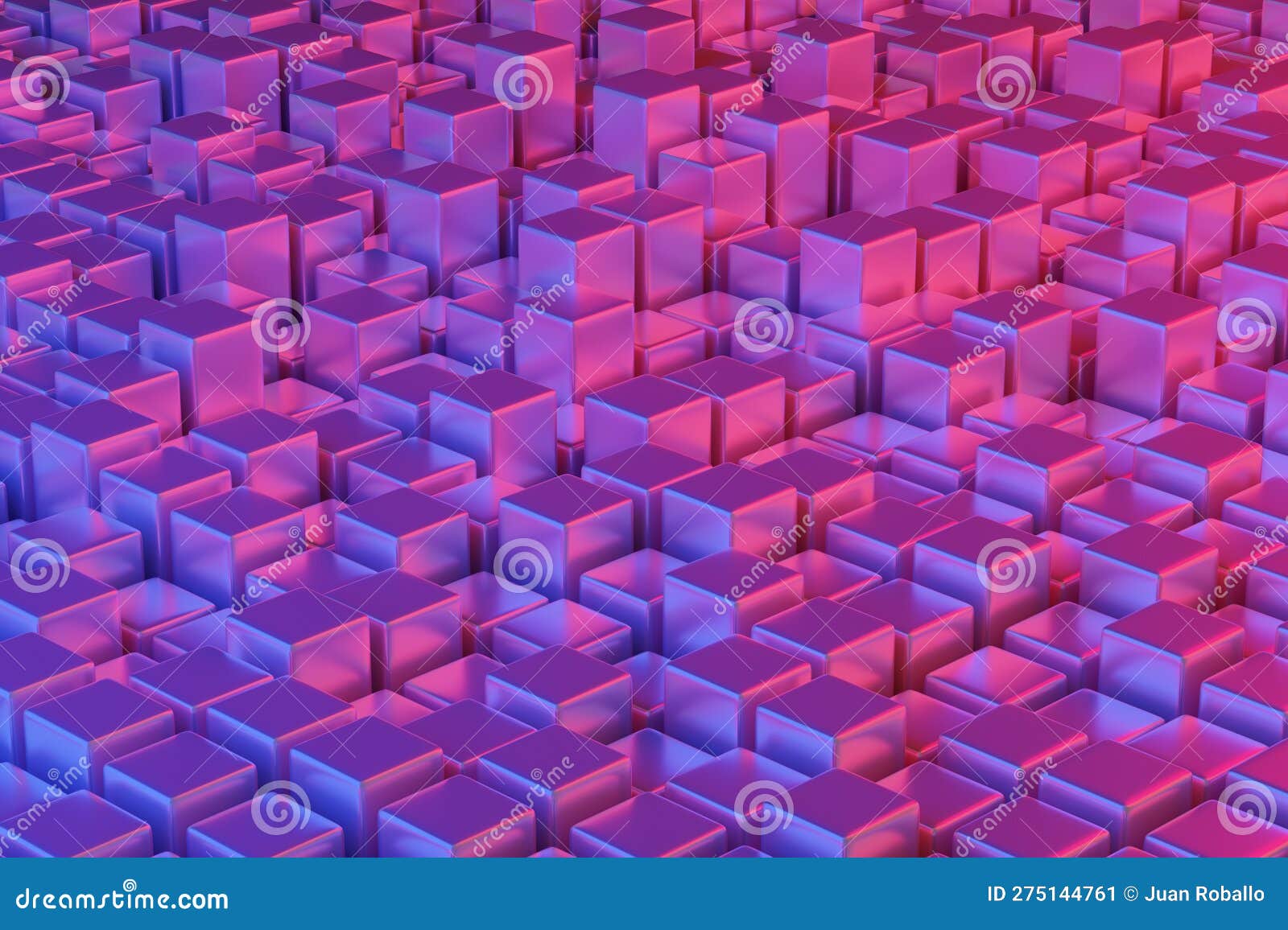 Red and Blue Quadrangular Prisms. Geometric Background Stock ...