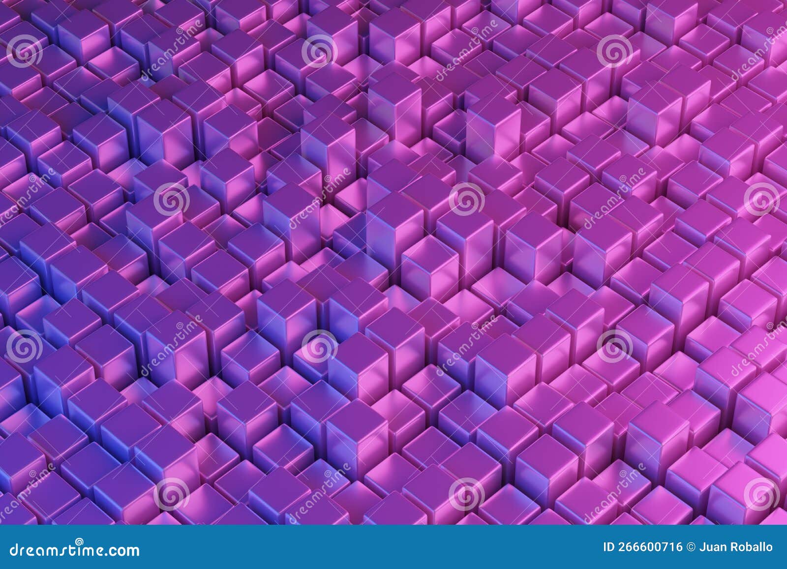 Red and Blue Quadrangular Prisms. Isometric Abstract Background Stock ...