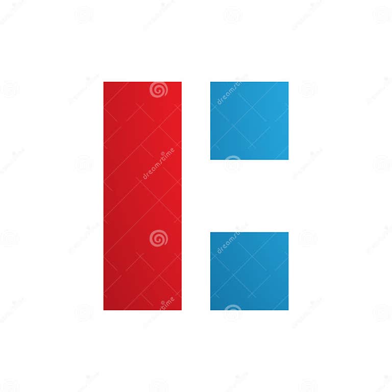 Red and Blue Rectangular Letter C Icon Stock Vector - Illustration of ...