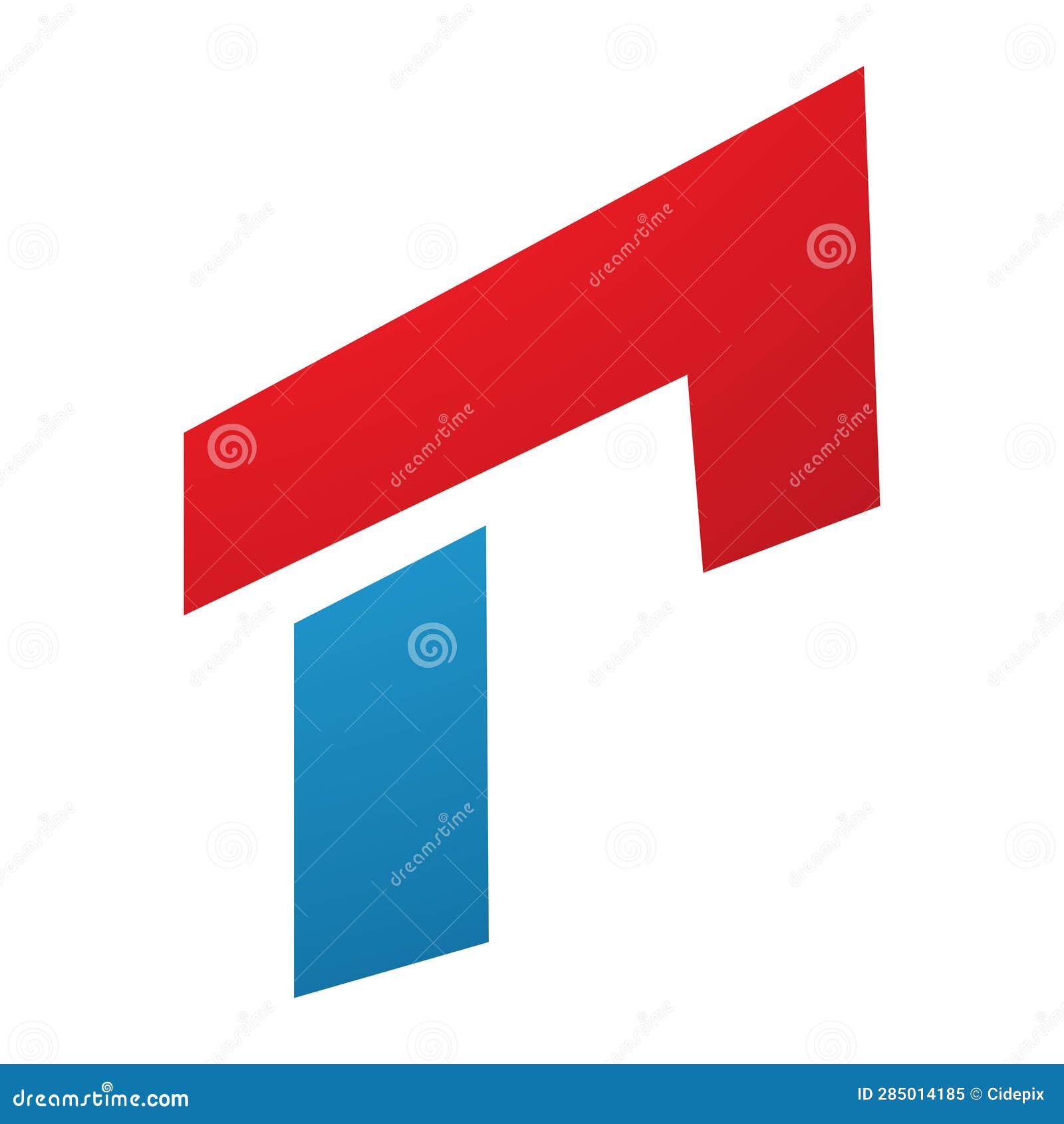 Red and Blue Rectangular Letter R Icon Stock Vector - Illustration of ...
