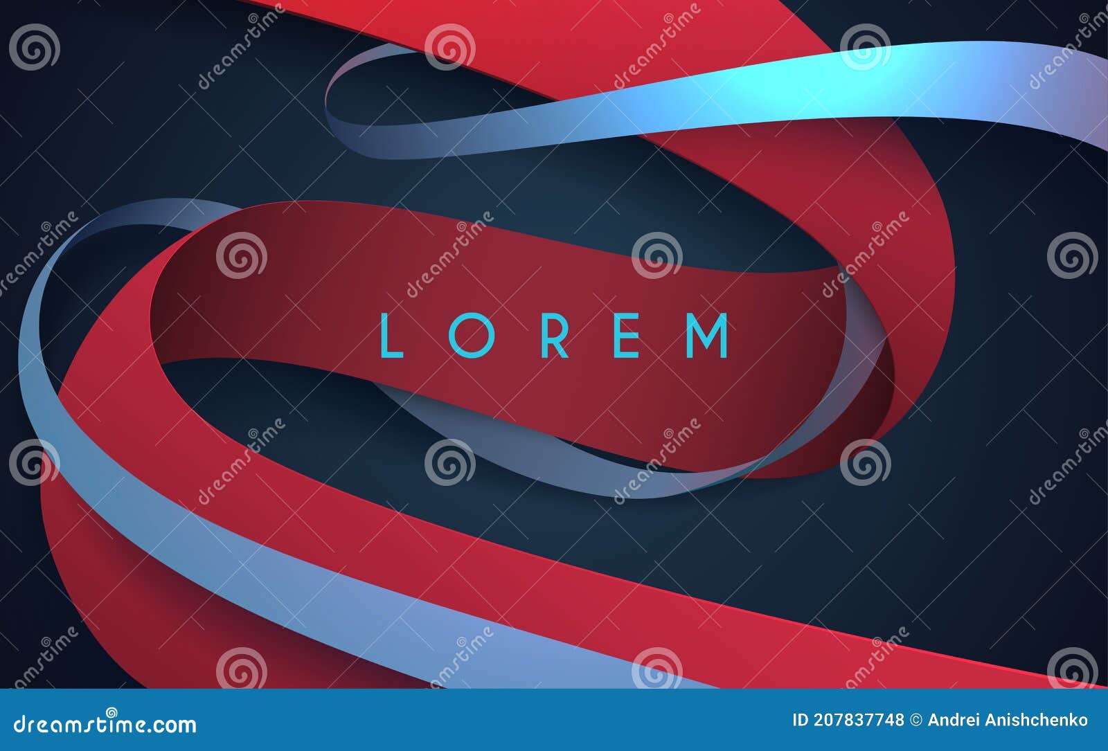 Red and Blue Ribbons Background Stock Vector - Illustration of card ...