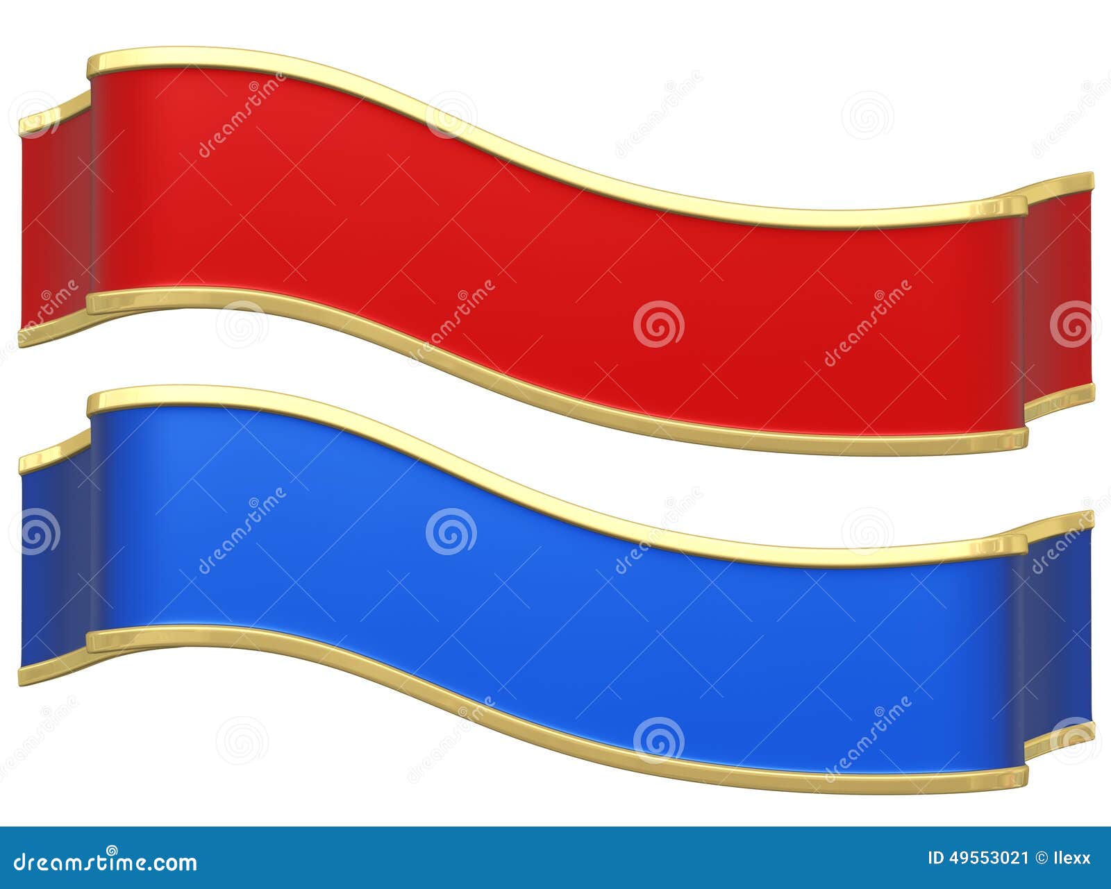 Blue Ribbons. Realistic Ribbon Banners Vector Collection ...