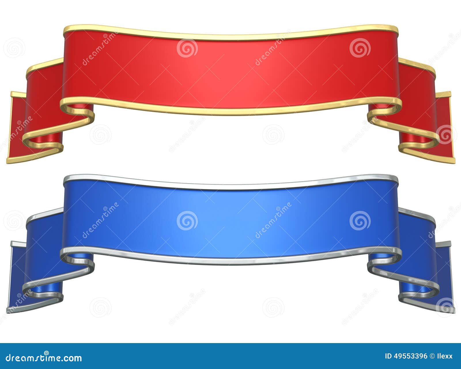 Red and blue ribbons stock illustration. Illustration of style - 49553396