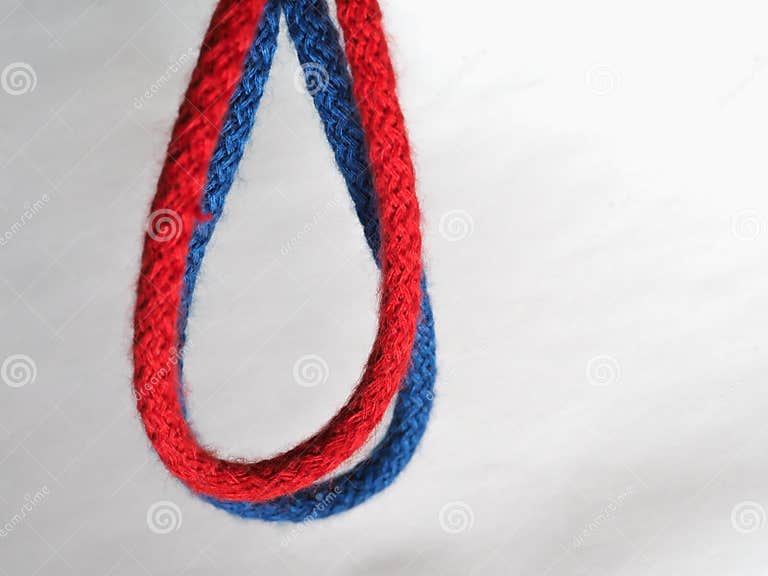 Red and blue rope stock photo. Image of string, cable - 164105162