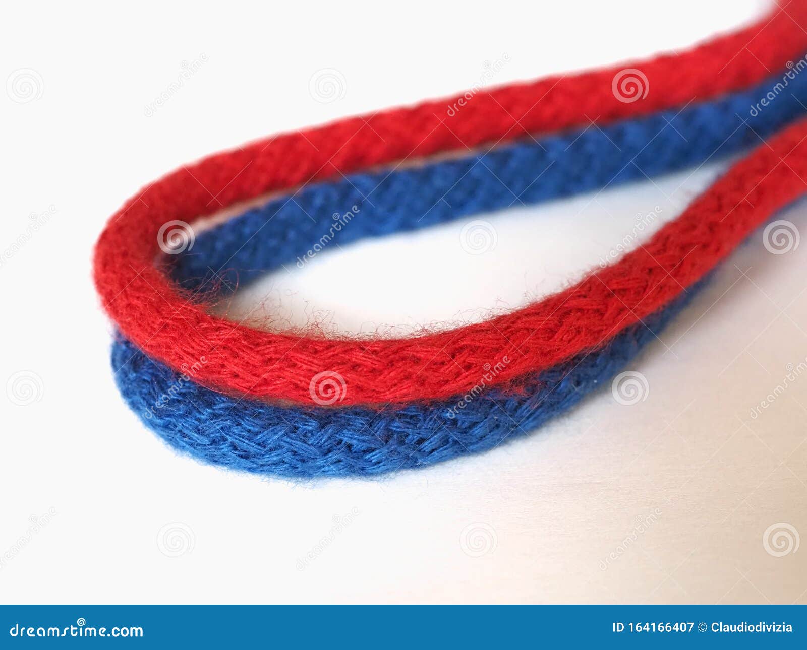 Red and blue rope stock image. Image of rope, space - 164166407