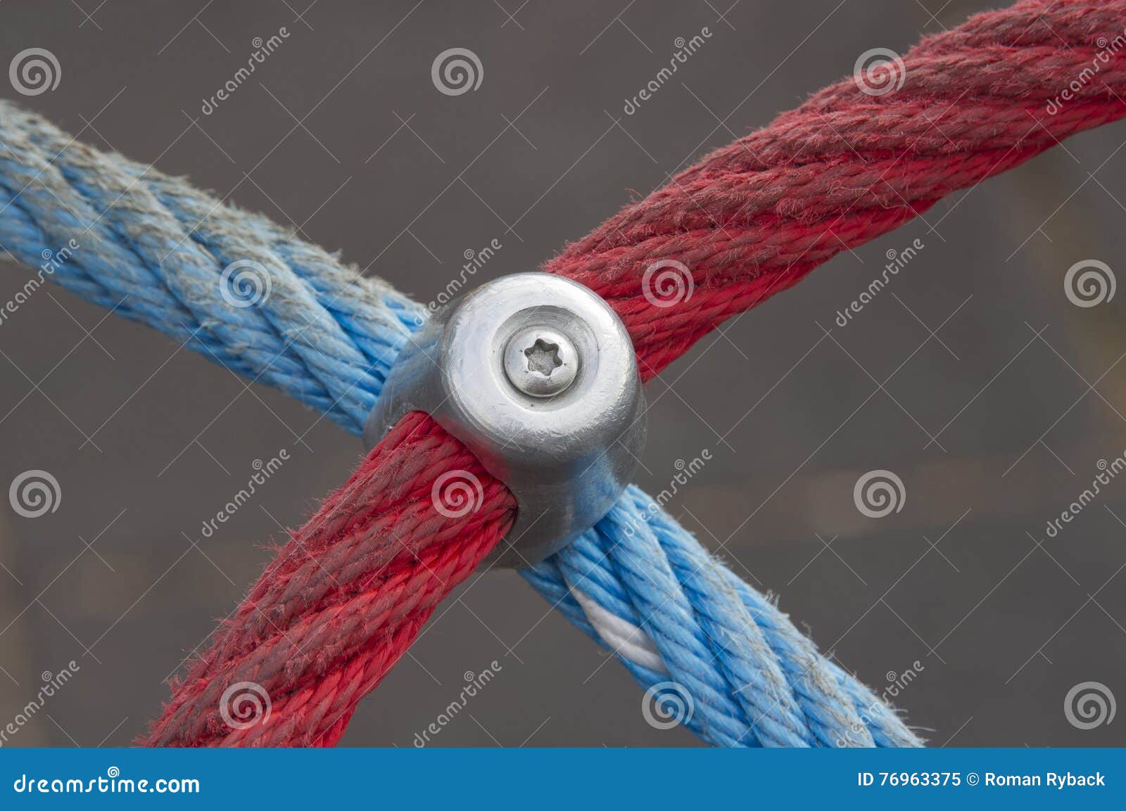 Red and blue ropes closeup stock image. Image of outdoors - 76963375