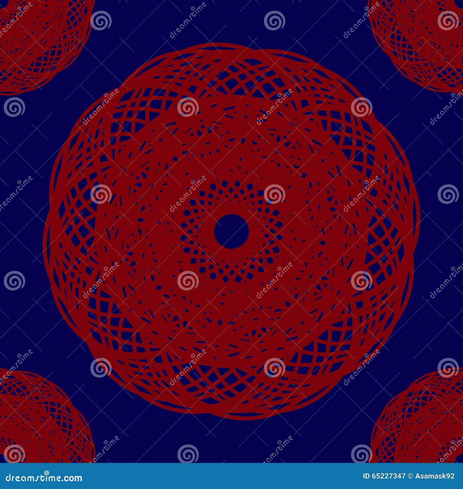 Red and Blue Round Lace Gothic Pattern Stock Vector - Illustration of ...