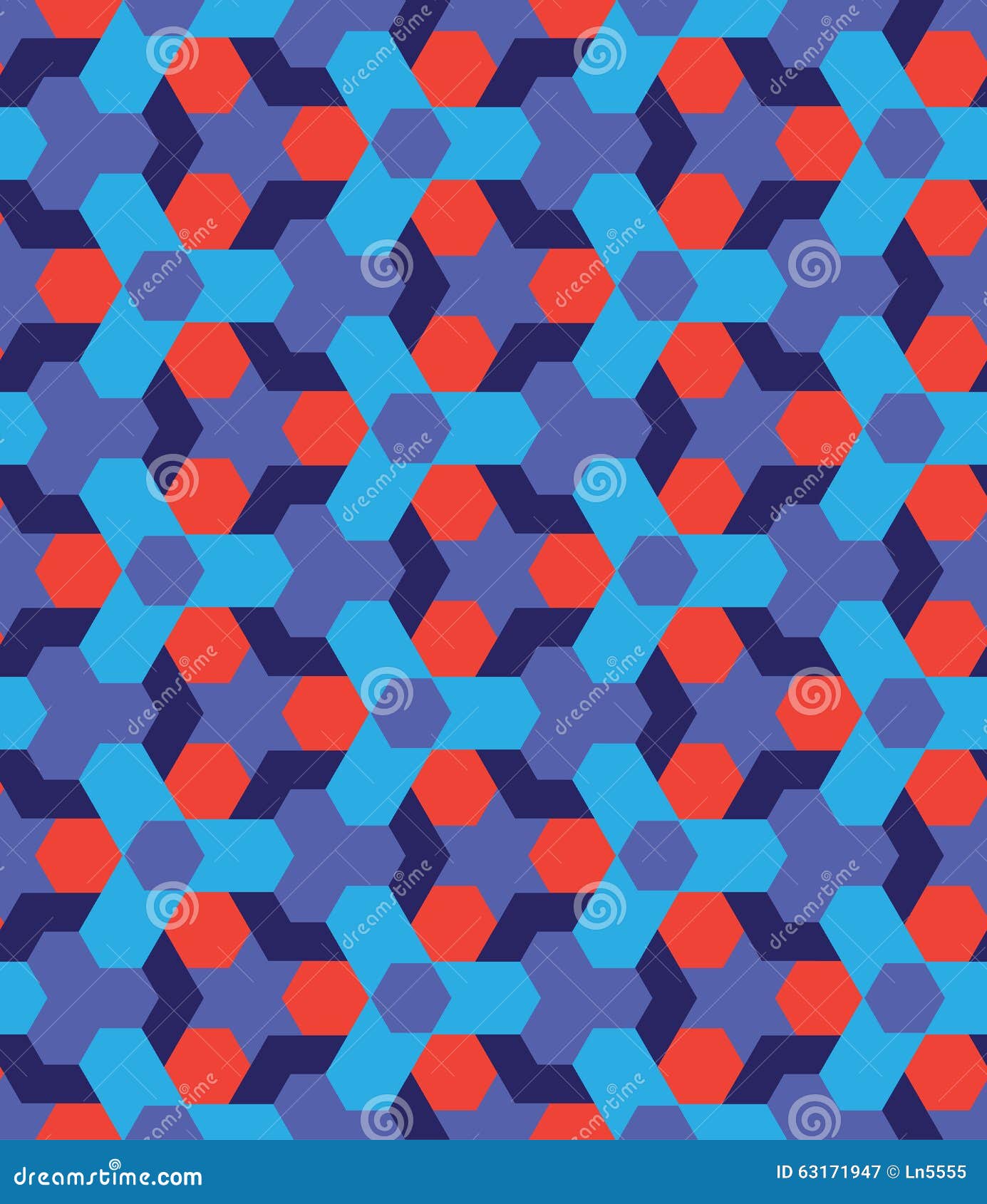 Red and Blue Shades Seamless Geometric Pattern Stock Vector ...