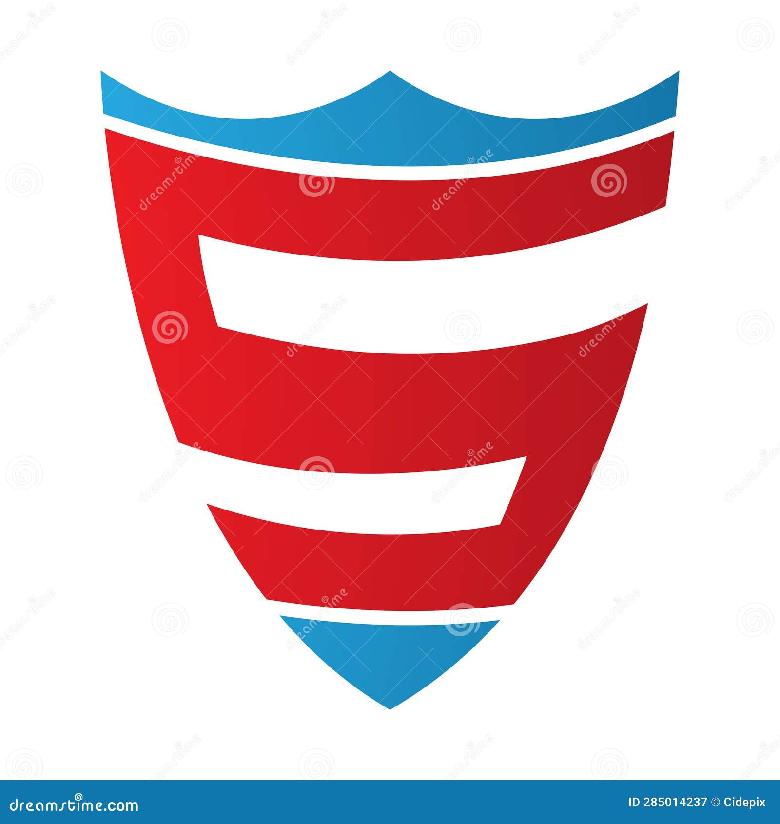 Red and Blue Shield Shaped Letter S Icon Stock Vector - Illustration of ...