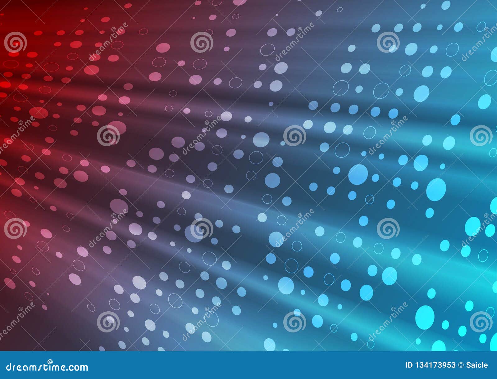 Red Blue Shiny Tech Abstract Background With Circle Particles Stock Vector Illustration Of