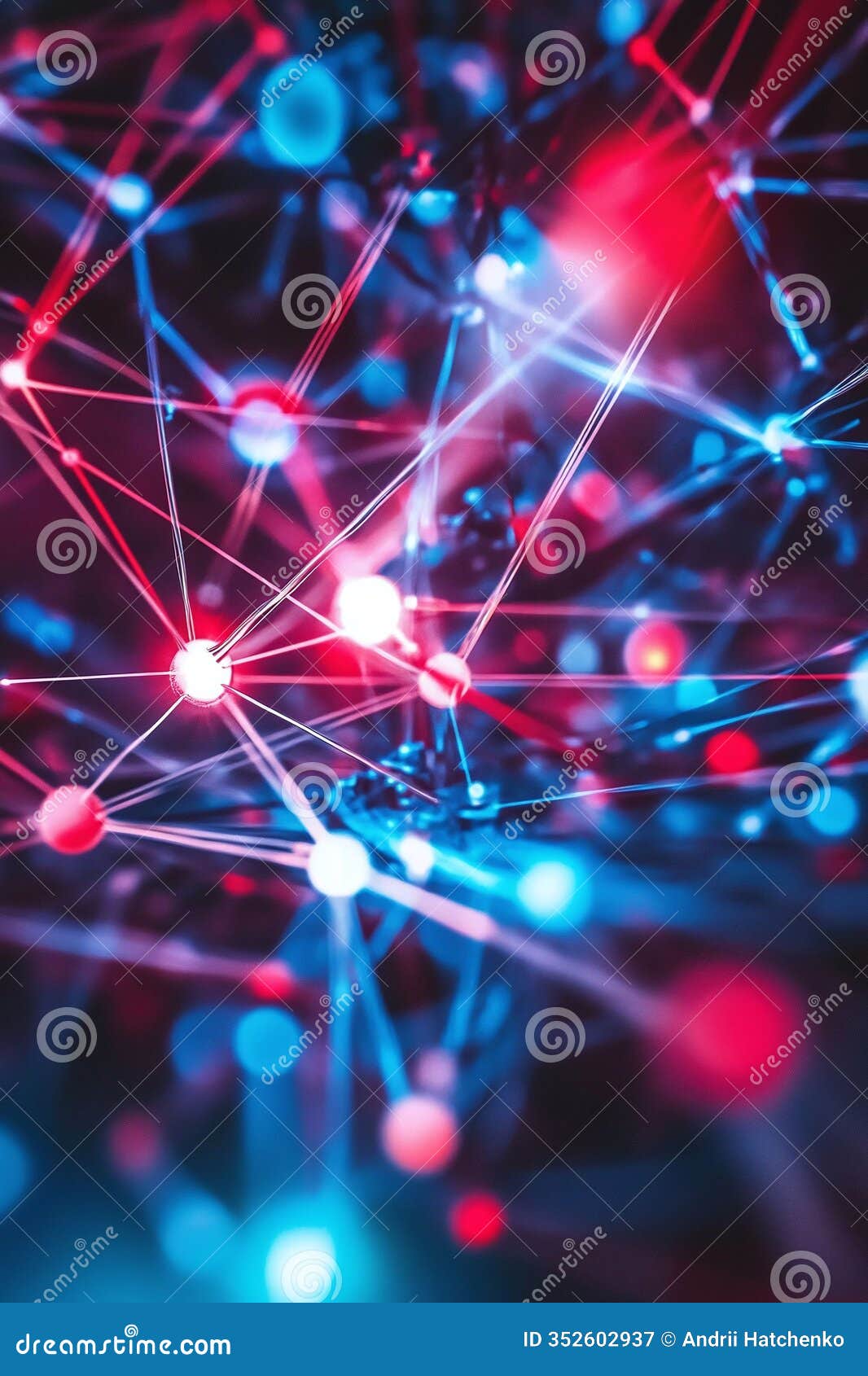 Red and Blue Signal Intersections Creating Neural Network Visualization ... Red and Blue Signal Intersections Creating Neural Network Visualization ...