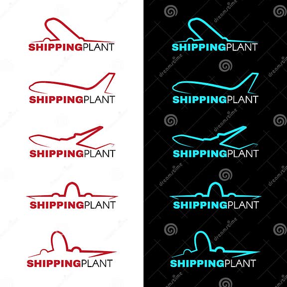 Red and Blue Sky Airplane Logo Vector Design Stock Vector ...