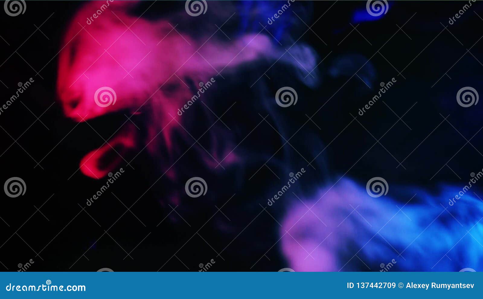 Red and blue smoke waves stock video. Video of magic - 137442709