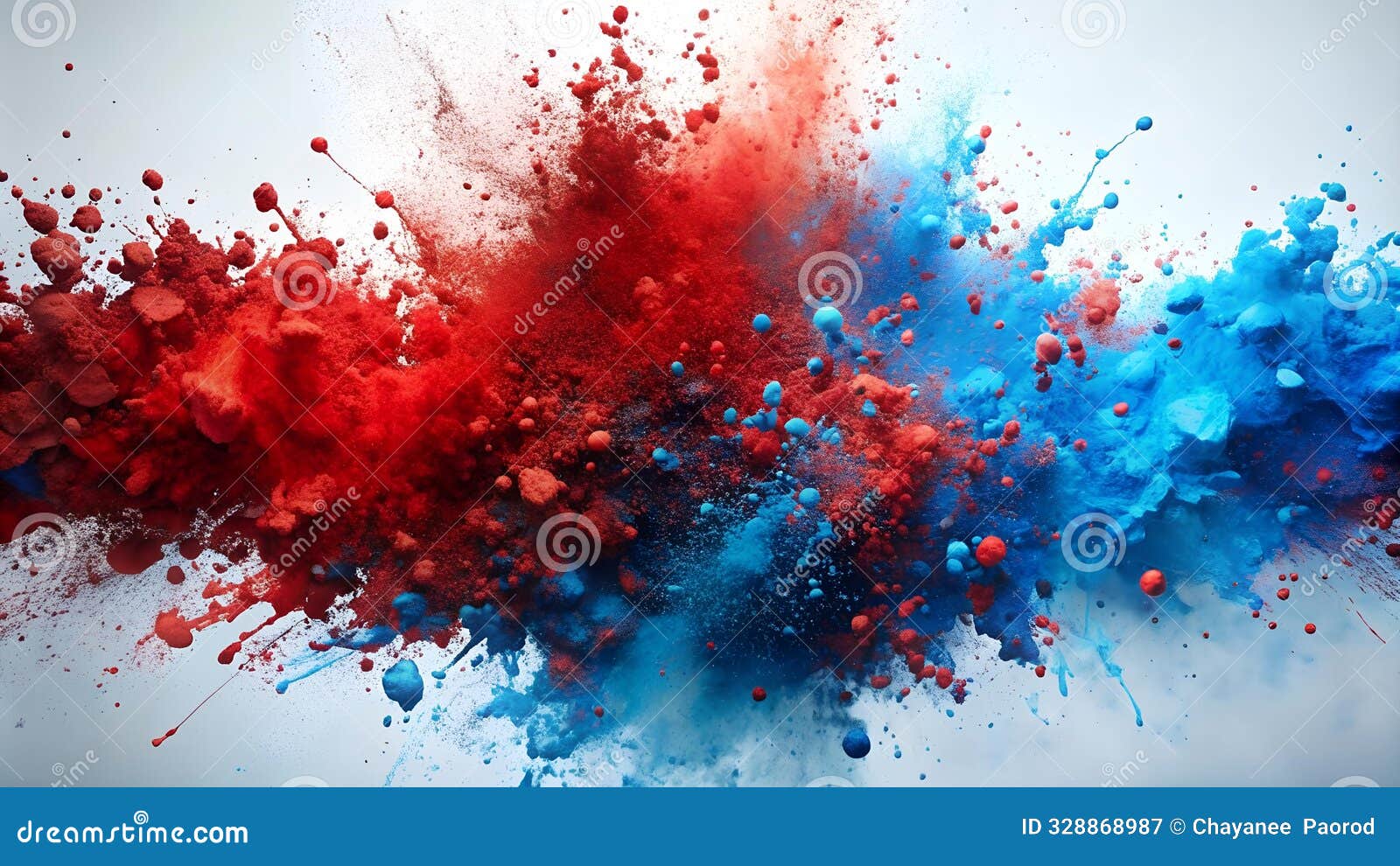 Red and Blue Splatter: a Generative Expression of Chaos AI Generated ...