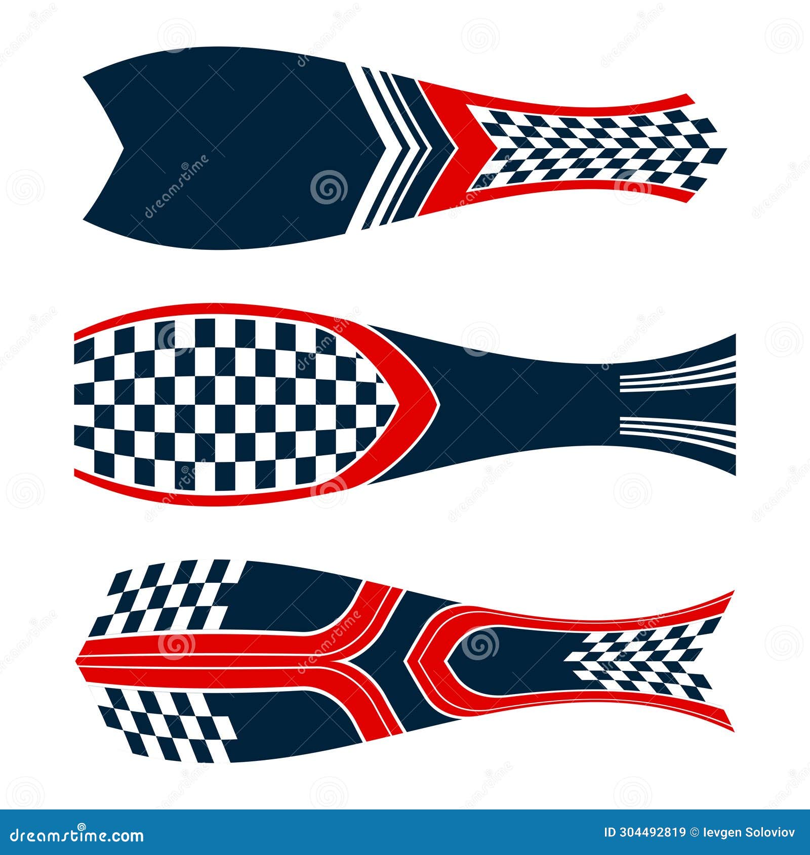 Red and Blue Sport Car Warp Decals Stock Vector - Illustration of line ...