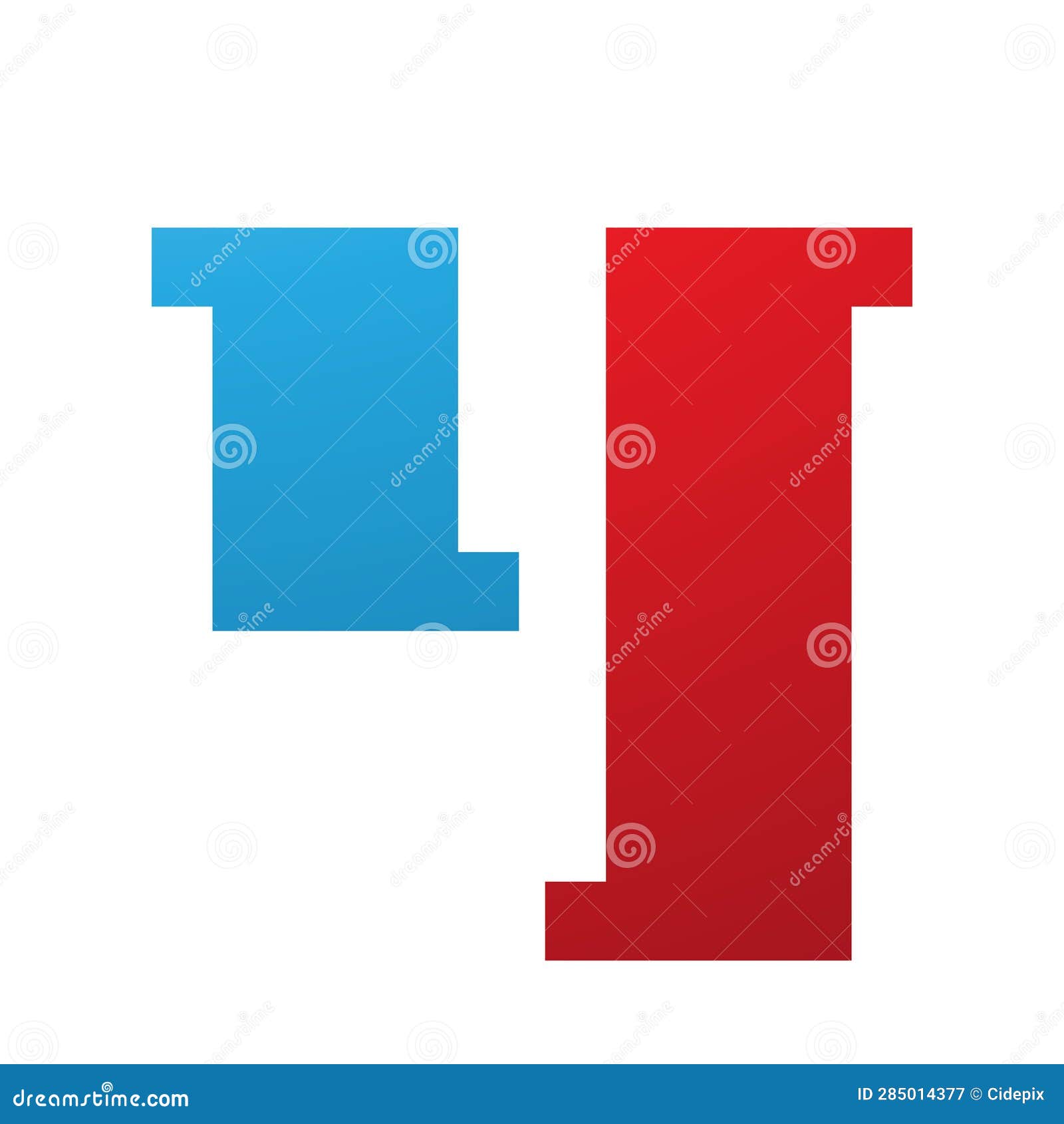 Red and Blue Stamp Shaped Letter Y Icon Stock Vector - Illustration of ...