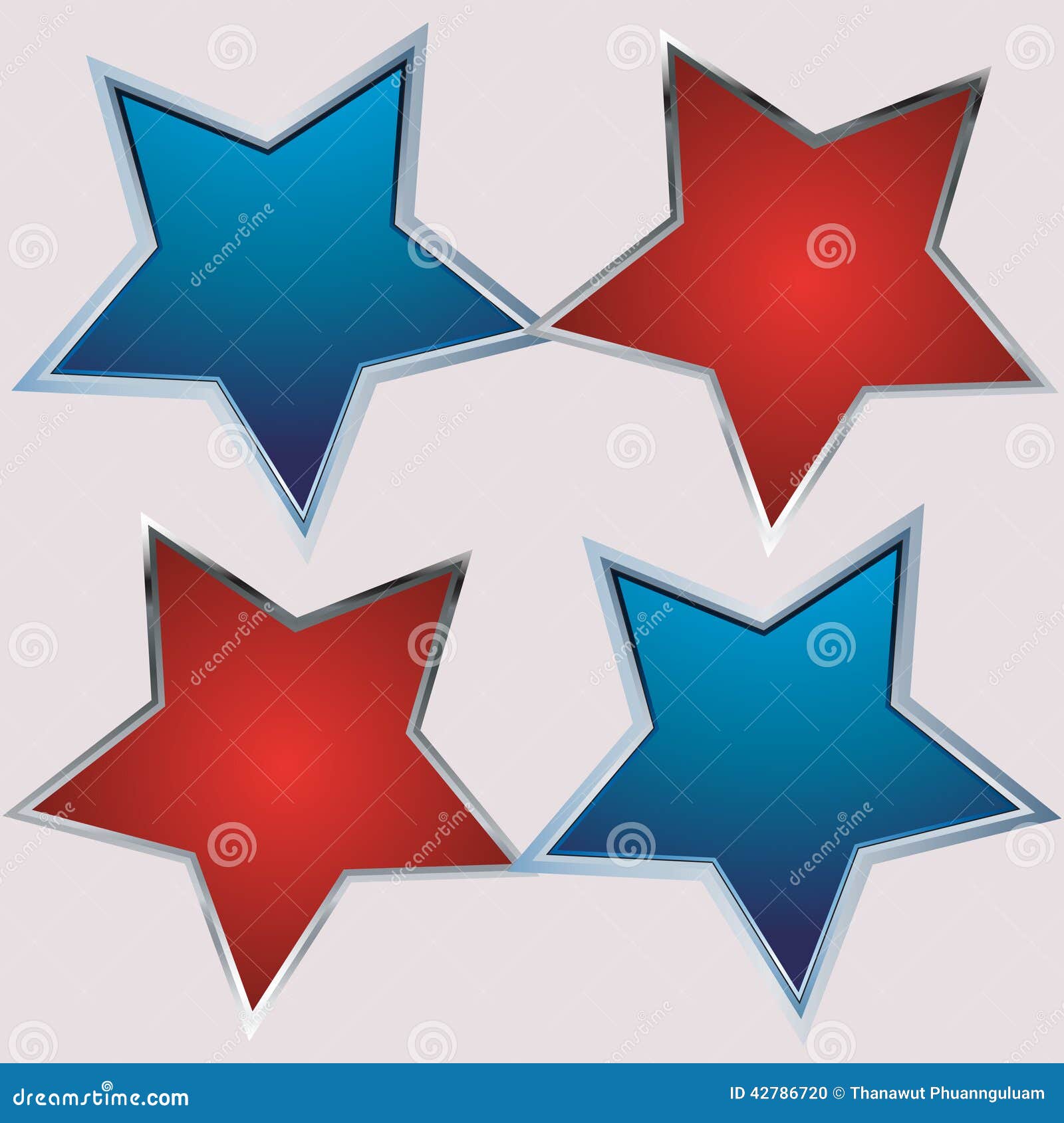 Red and Blue Star on Gray Background Stock Illustration - Illustration ...