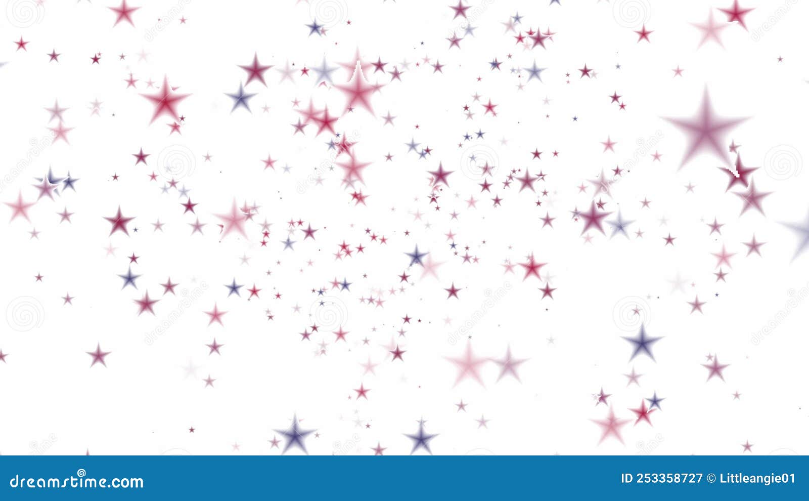 Red and Blue Stars Float on White Background Animation Stock Video ...