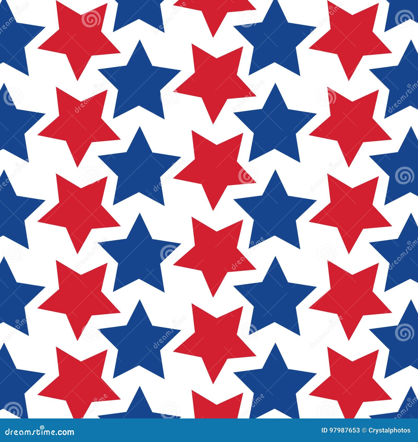 Red and Blue Stars Pattern stock illustration. Illustration of july ...