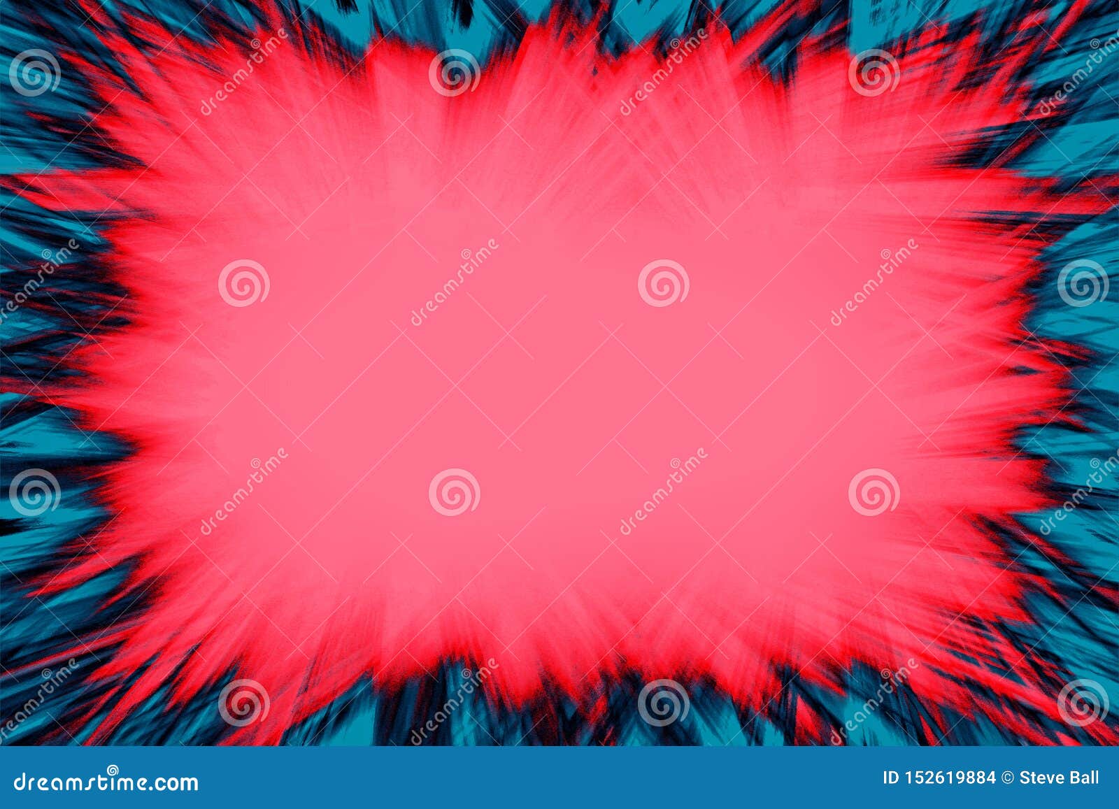 Red and Blue Streaked Explosive Frame Stock Illustration - Illustration ...