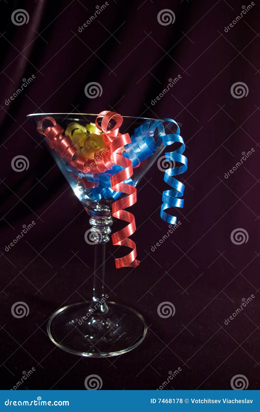 Red and blue streamer stock photo. Image of closeup, decorative - 7468178