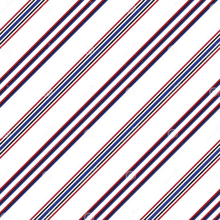 Red and Blue Stripe Seamless Pattern Background in Diagonal Style Stock ...