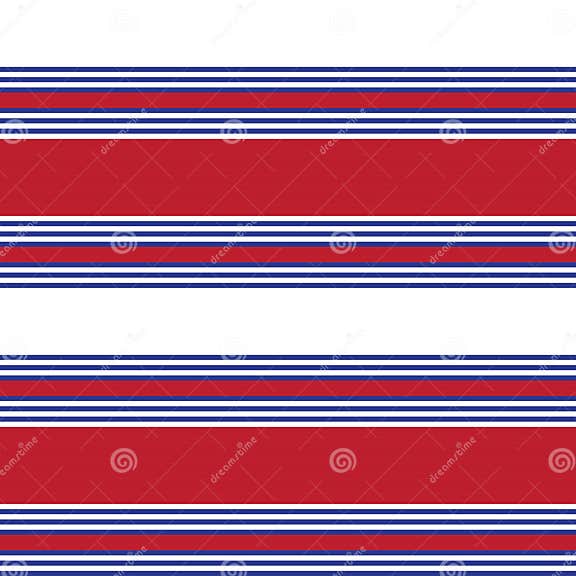 Red and Blue Stripe Seamless Pattern Background in Horizontal Style ...