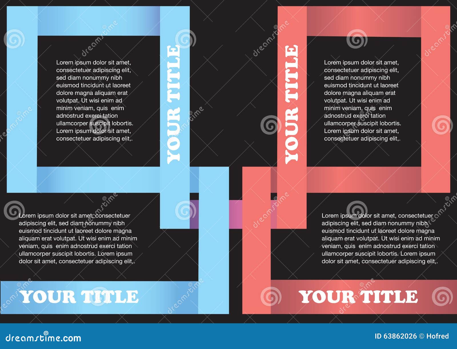 Red and Blue Subtle Connection Vector Layout Design Stock Vector ...