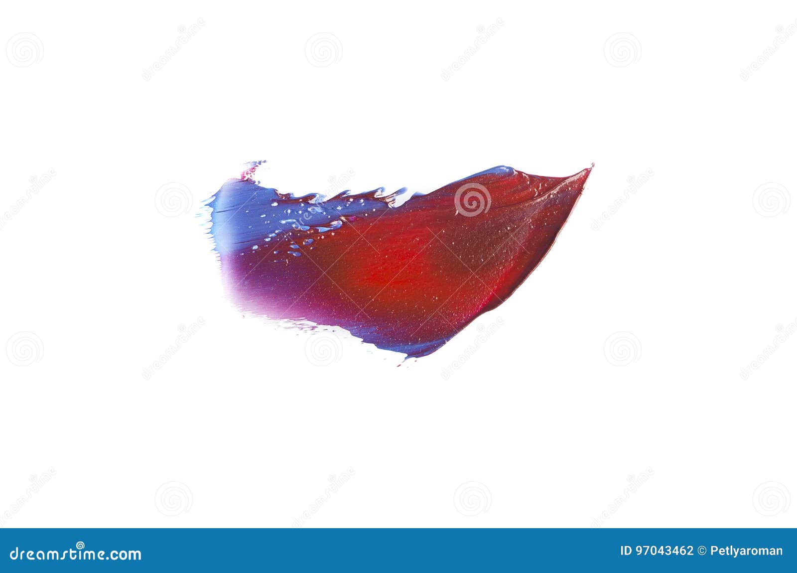 Red Blue Swab with Watercolor Stock Photo - Image of color, isolated ...