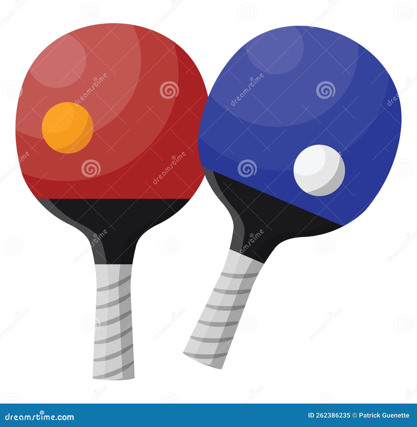 Red and Blue Table Tennis Rackets, Icon Stock Vector - Illustration of ...