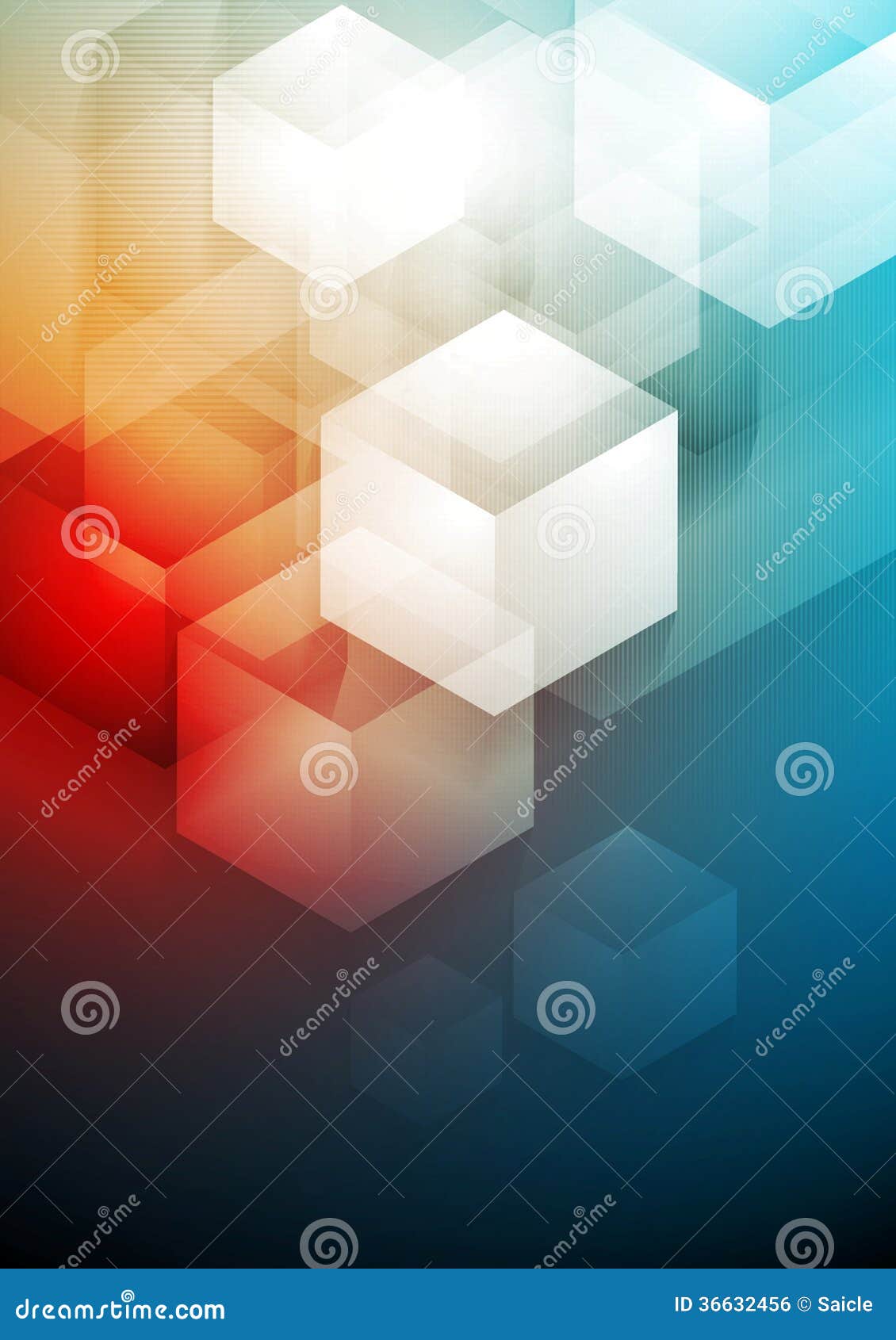 Red and Blue Technology Art Design Stock Illustration - Illustration of ...