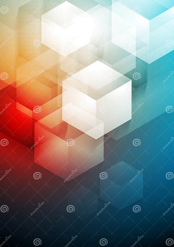 Red and Blue Technology Art Design Stock Illustration - Illustration of ...