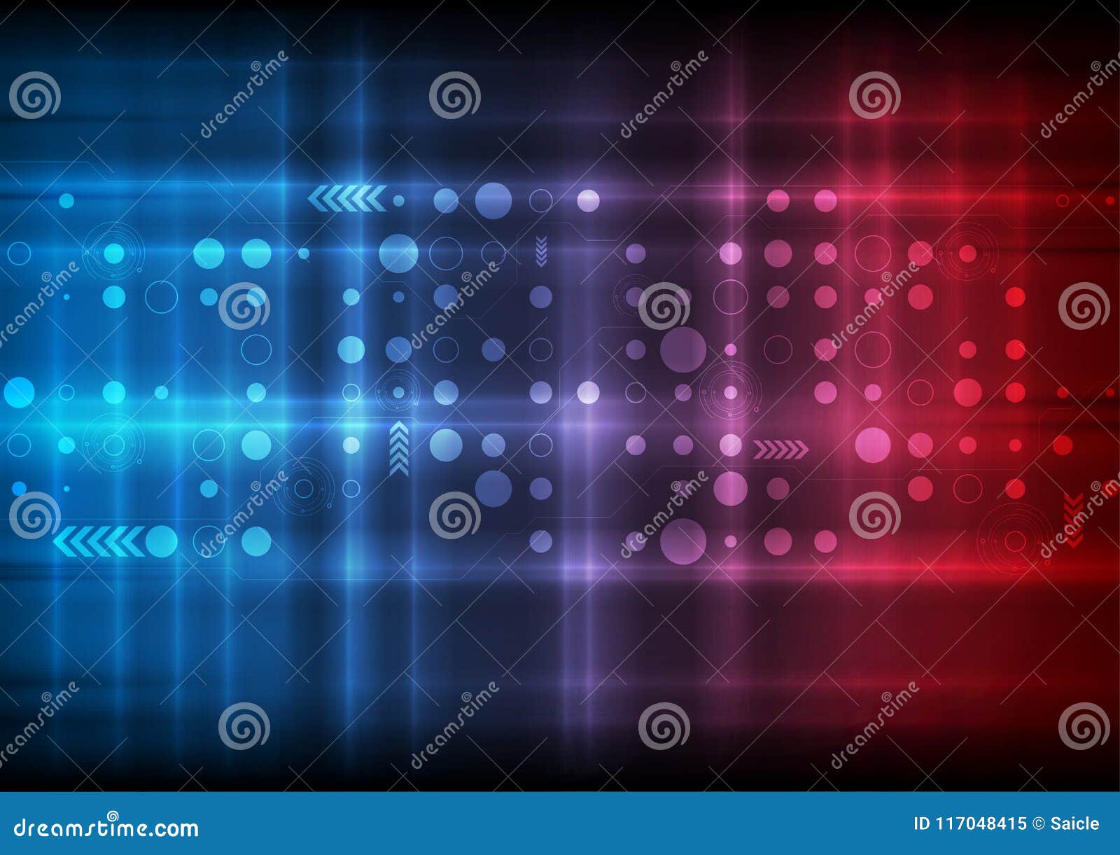 Red and Blue Technology Sci-fi Abstract Background Stock Vector ...