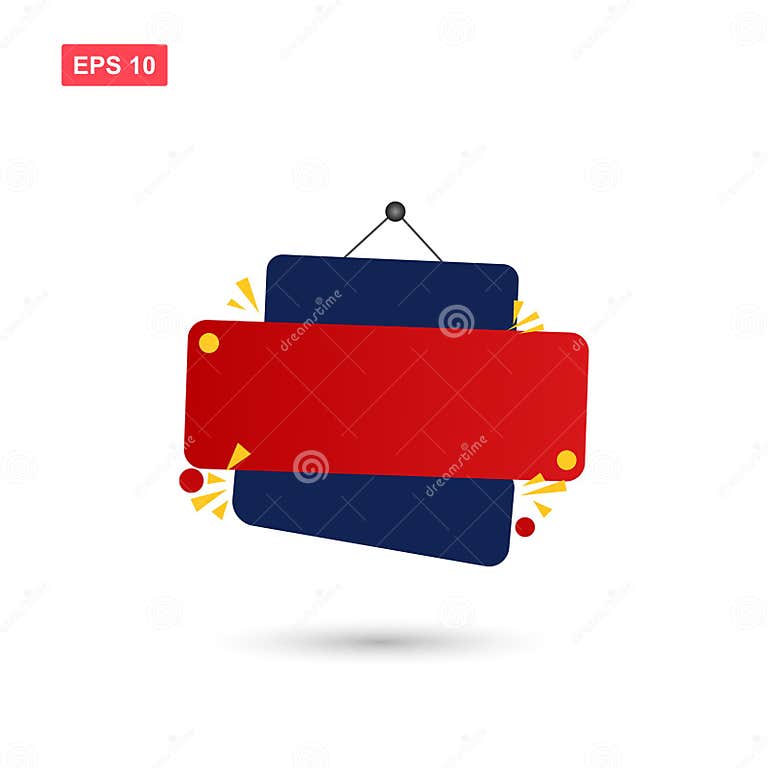 Red and Blue Text Box Vector Design Isolated 2 Stock Vector ...