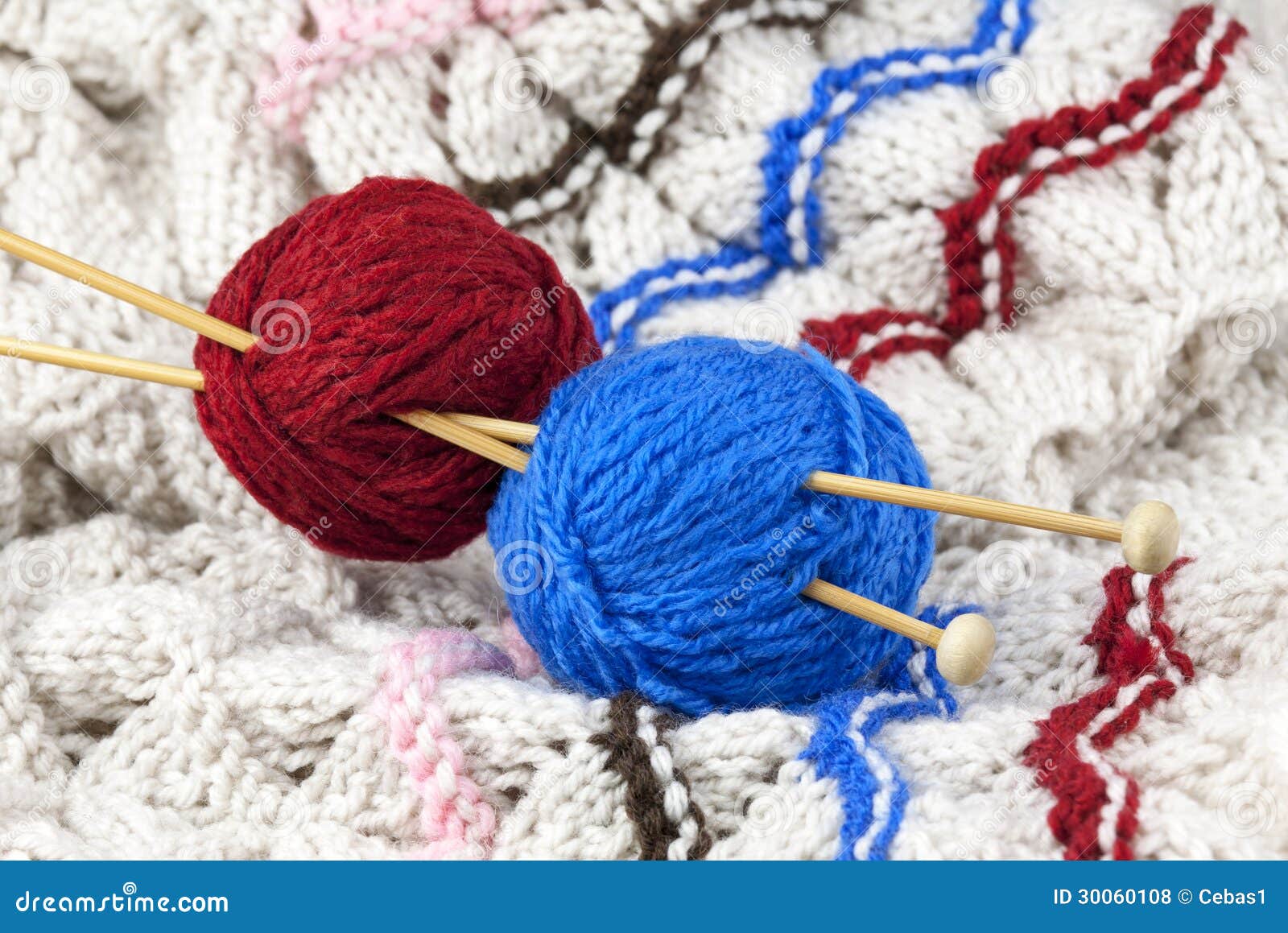Red and blue threads stock photo. Image of spool, handwork - 30060108