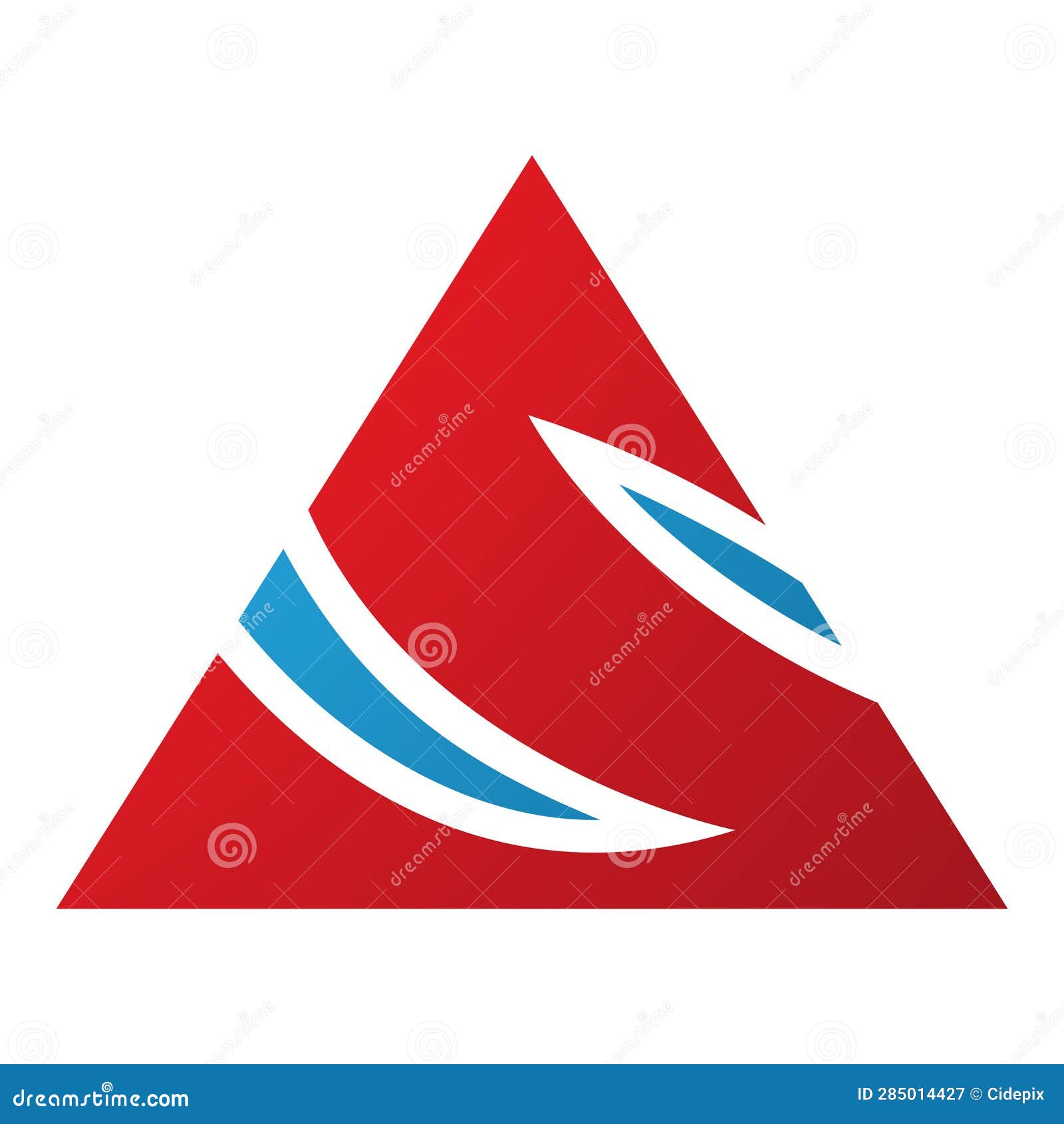 Red and Blue Triangle Shaped Letter S Icon Stock Vector - Illustration ...