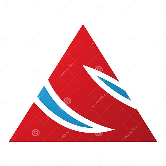 Red and Blue Triangle Shaped Letter S Icon Stock Vector - Illustration ...