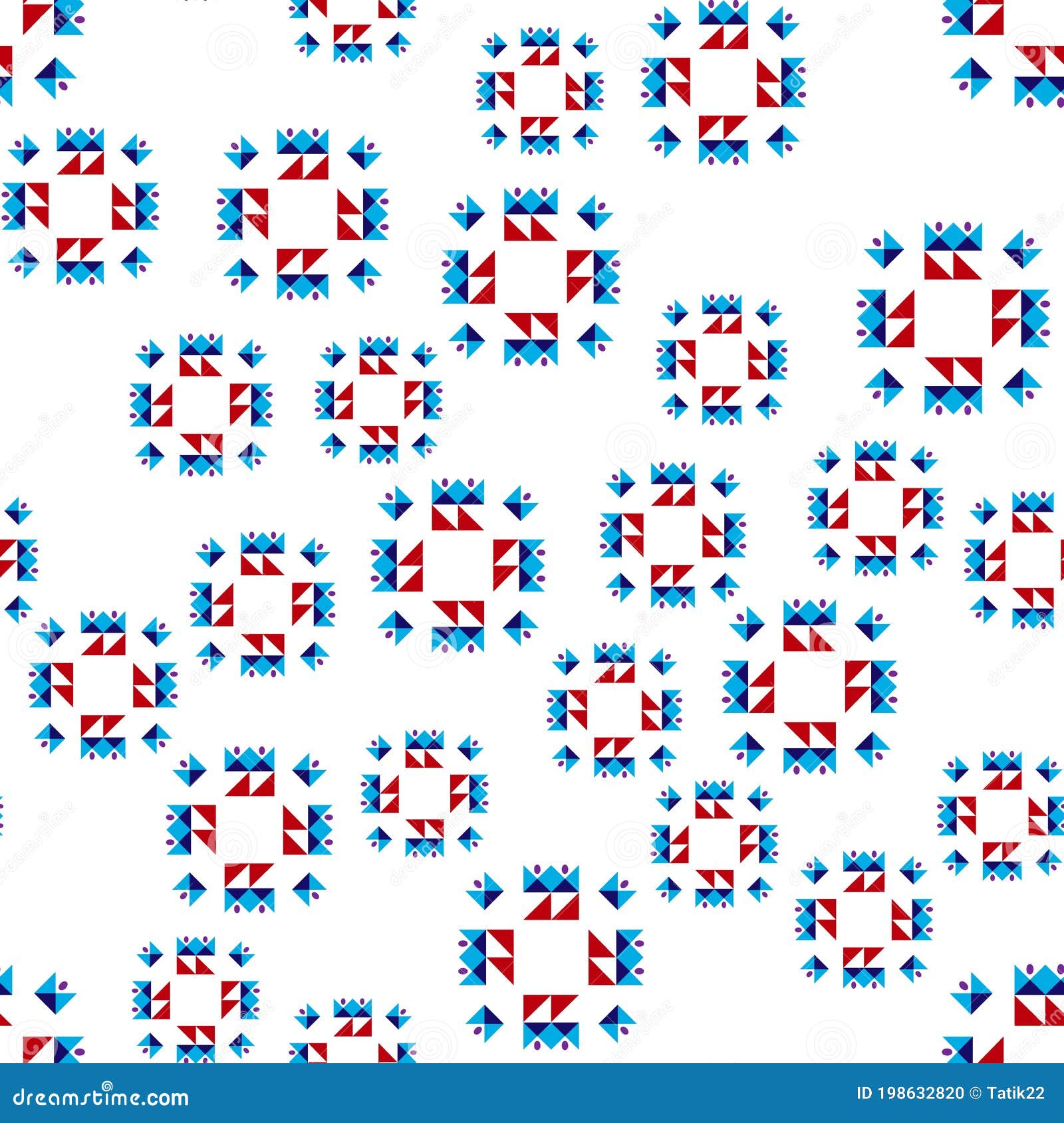 Red and Blue Triangles on a White Background Stock Vector ...