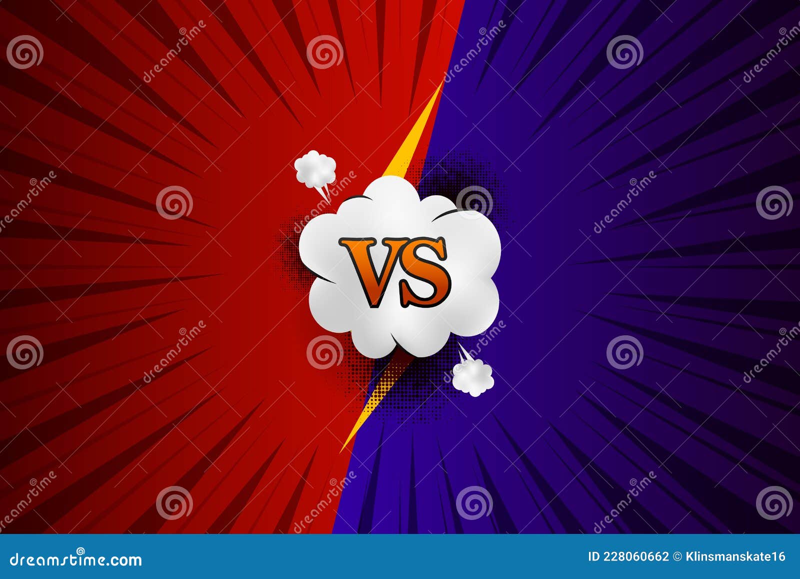 Red And Blue Versus Sign On A Transparent Background. Vector ...
