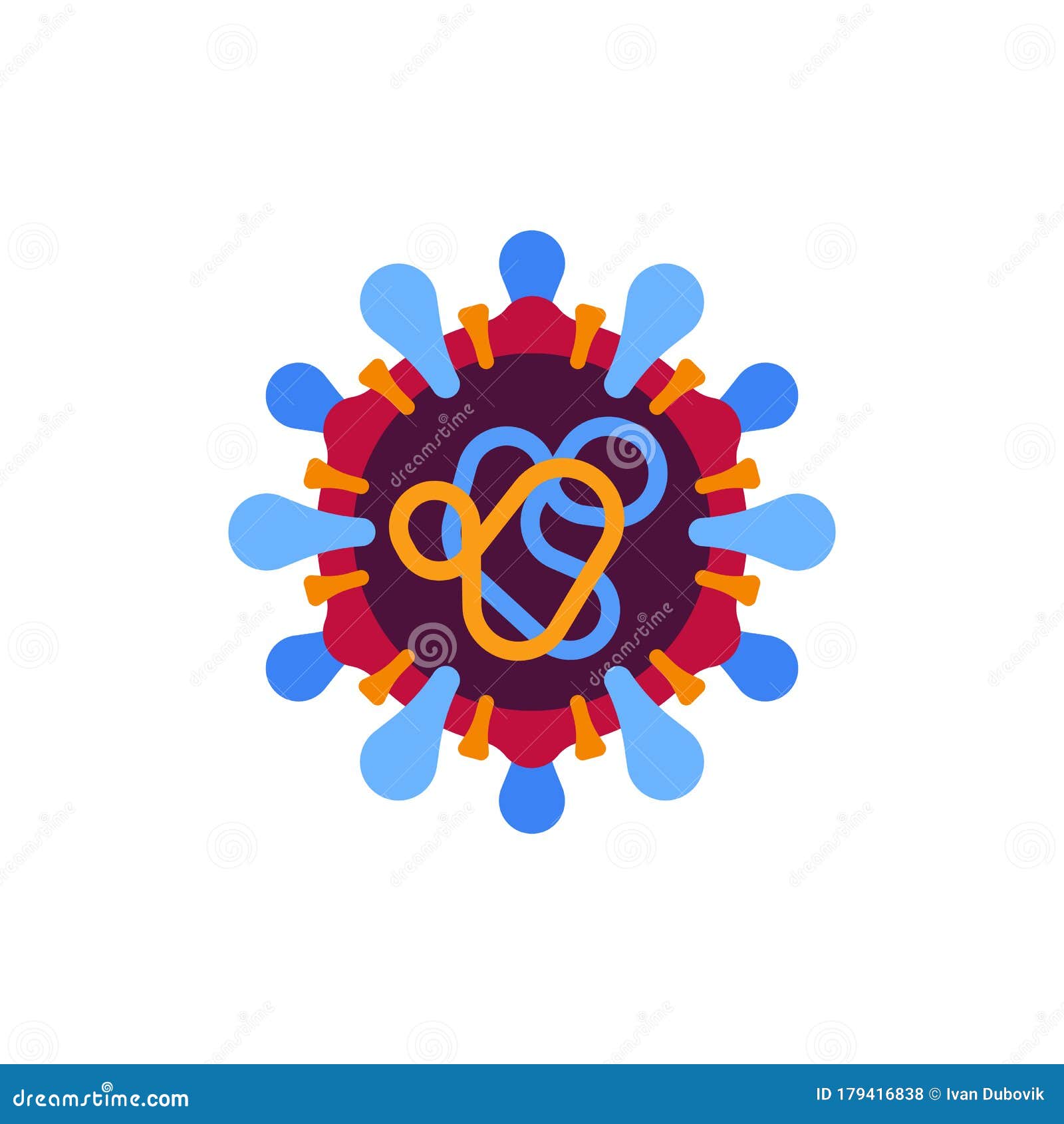 Coronavirus Structure Diagram Medical Science Cartoon Vector ...