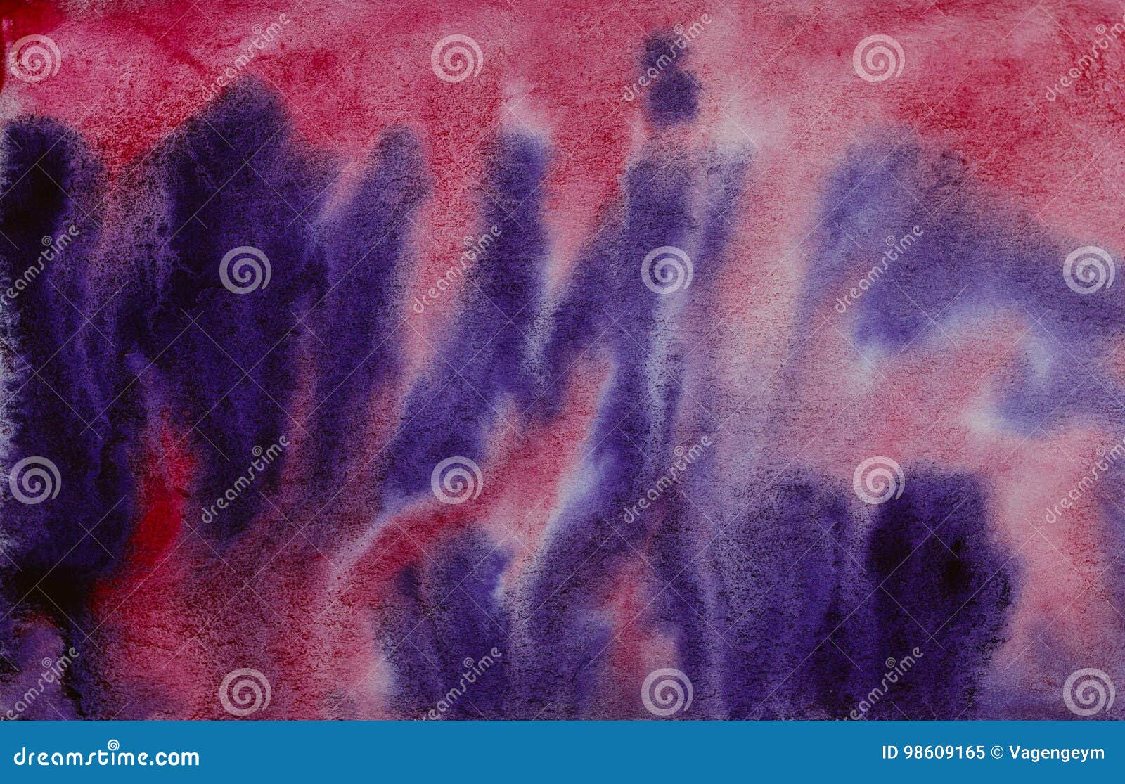 Red Blue Watercolor Abstract Stock Illustration - Illustration of ...