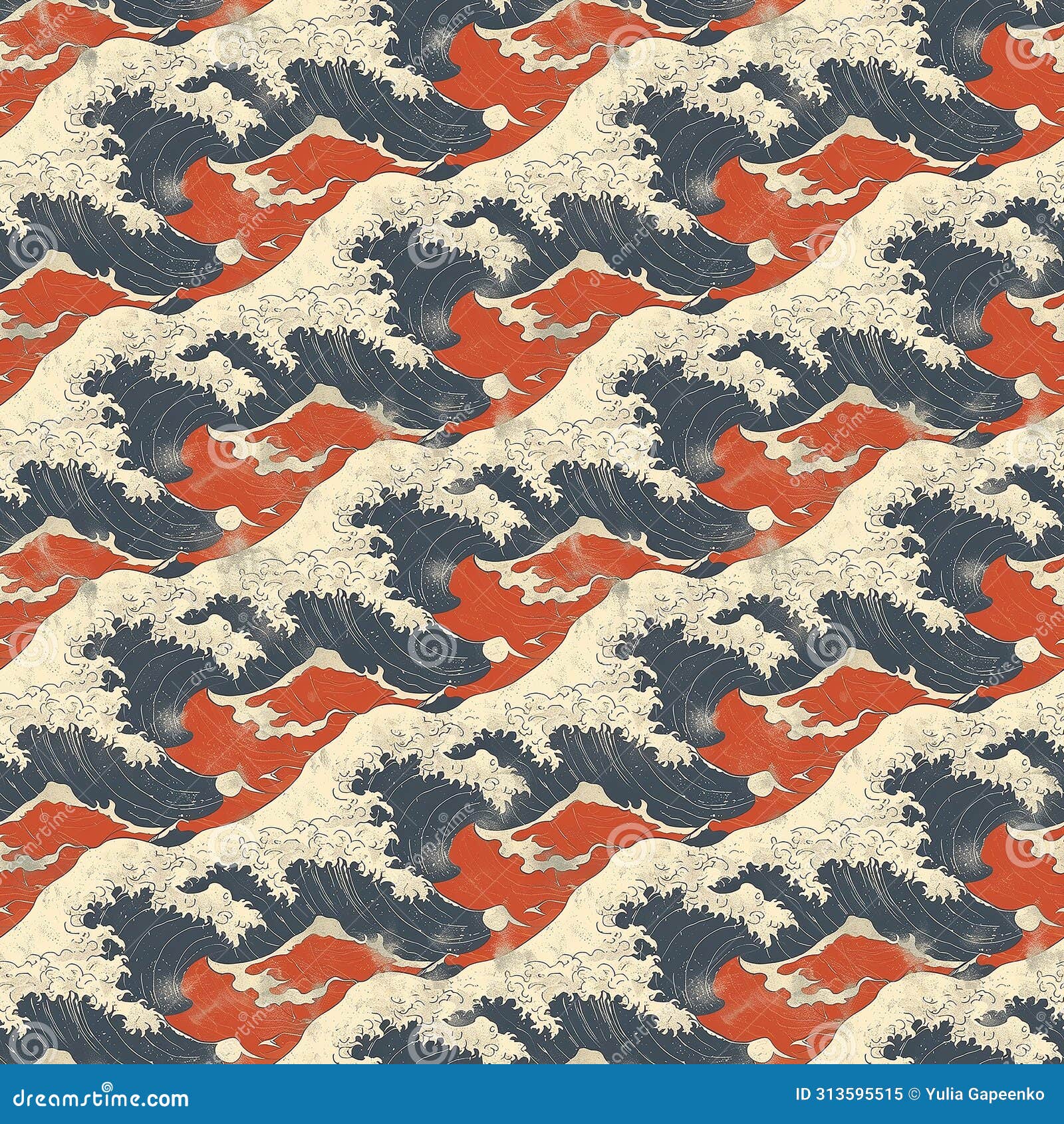 Red and Blue Wave Pattern on White Background Stock Image - Image of ...